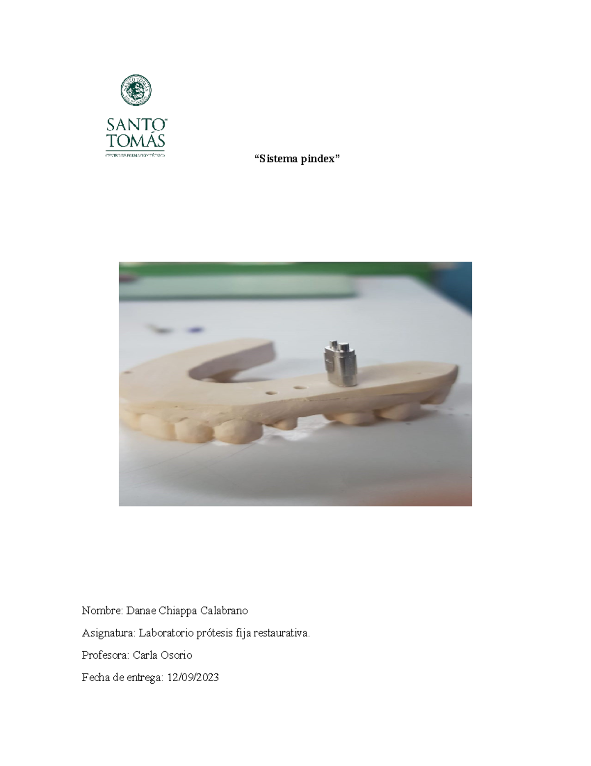 Sistema Pindex: Métodos y Comparaciones en Laboratorio de Prótesis Fija ...