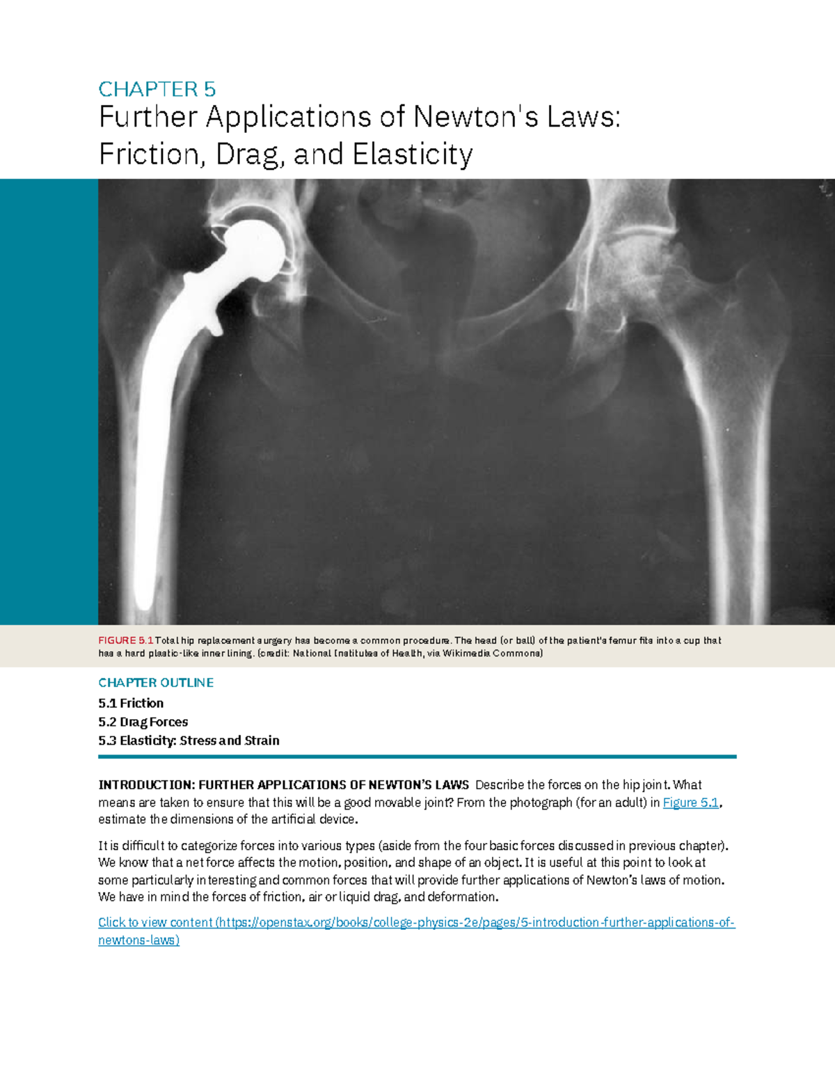 CHAPTER 5: Further Applications of Laws - Friction, Drag, and ...
