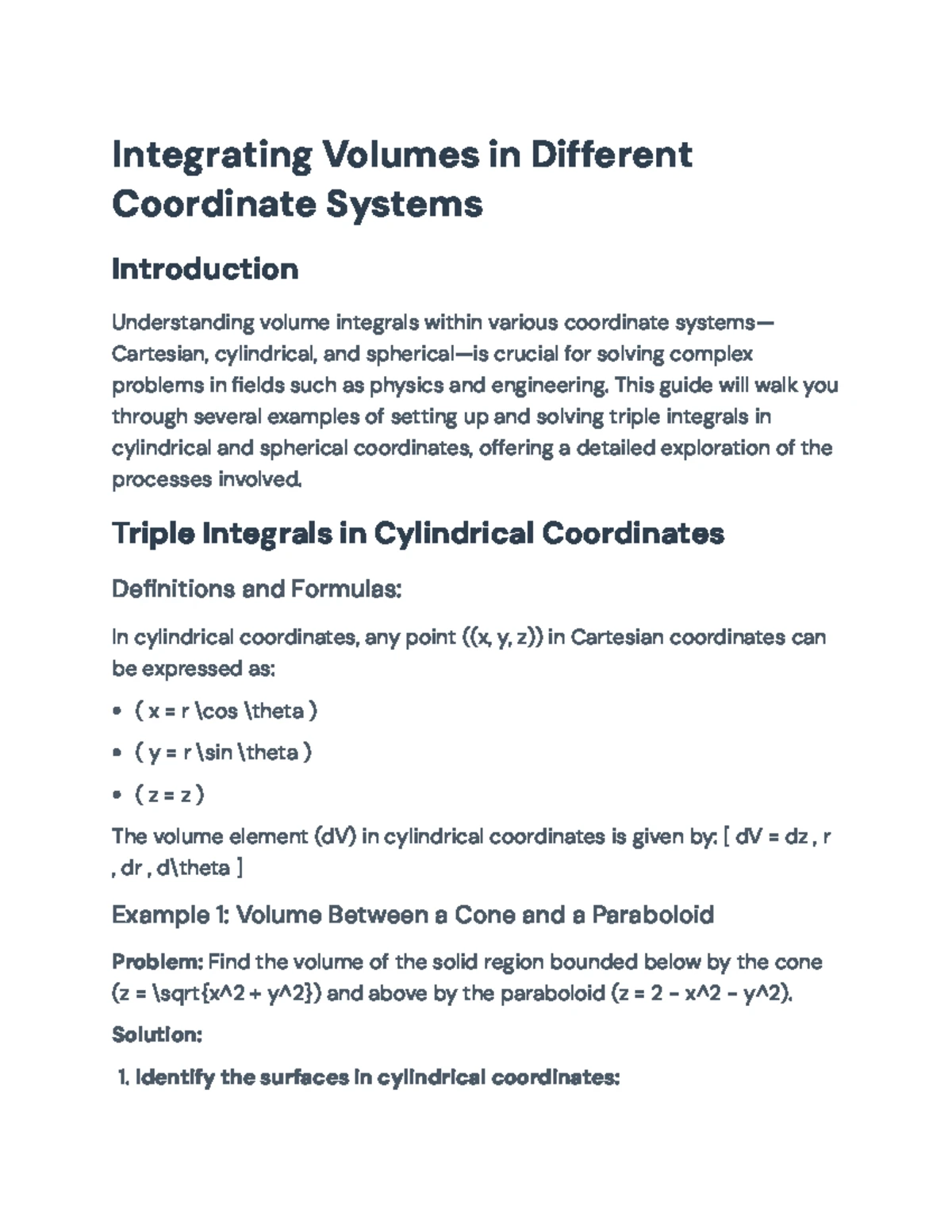 Calculus (MATH 101): Section 13.2 - Derivatives & Integrals of Vector ...