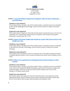 PSY 222 Mod One e-portfolio setup - PSY-222 Research Methods e-Portfolio Setup Ashlee Koehler ...