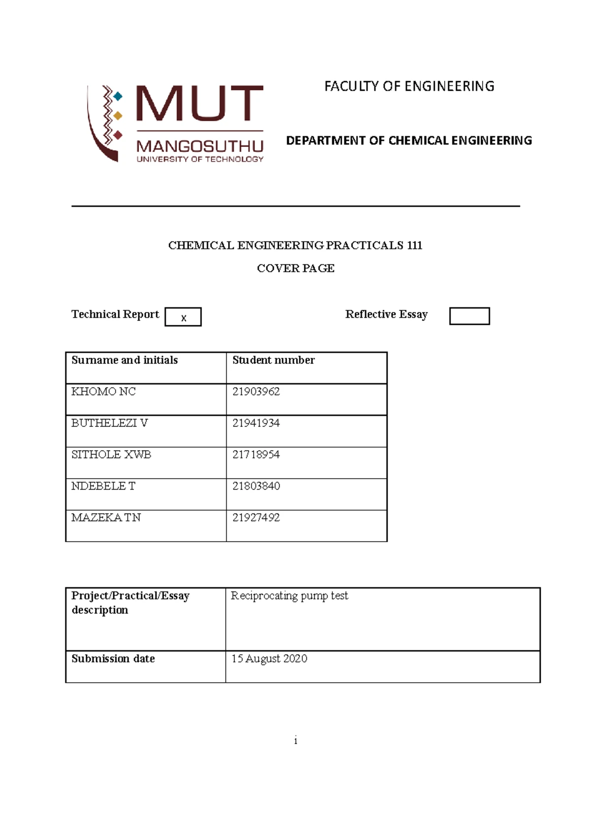 Centrifugal Pump practical report - CENTRIFUGAL PUMP TEST PRACTICAL NO ...