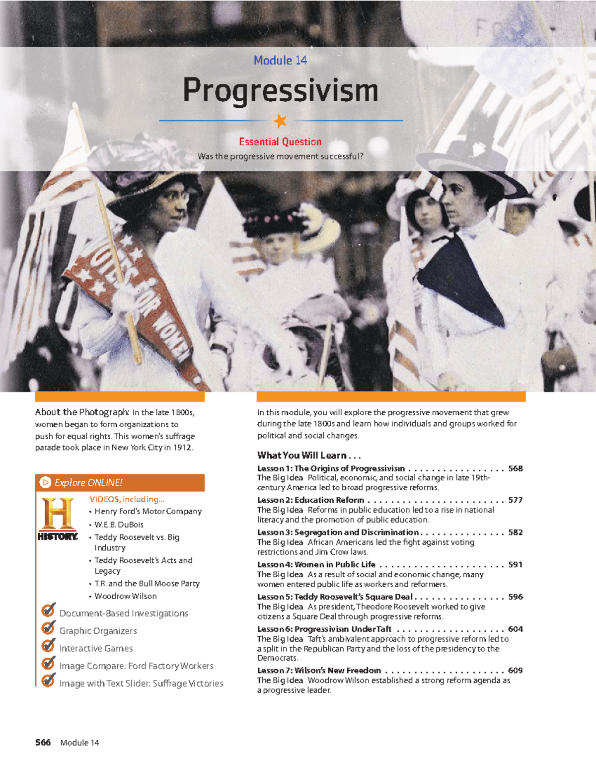 Module 14: Progressivism - Success of the Movement? - Studocu