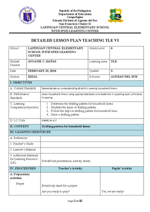 AP-DLP - lesson plan in araling panlipunan 2 - Republic of the ...