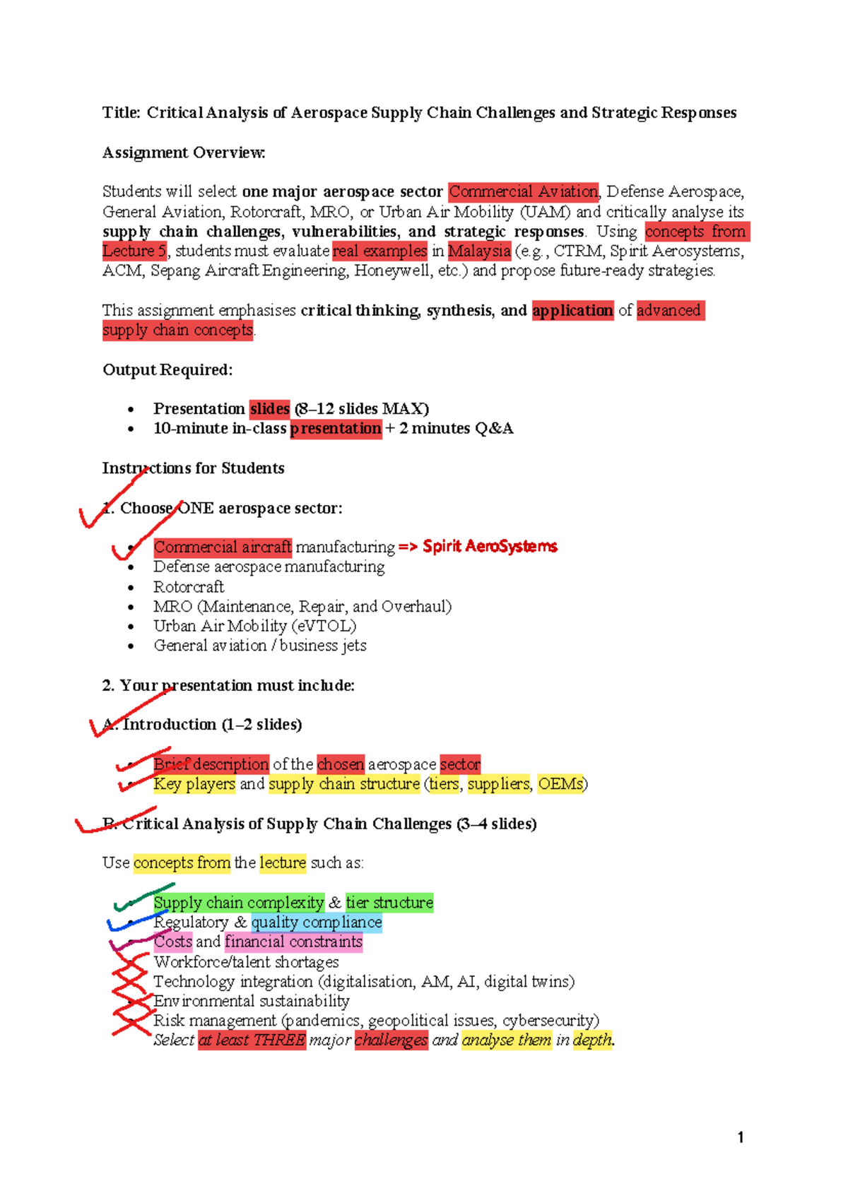 AERO 101: Critical Analysis of Aerospace Supply Chain Challenges - Studocu
