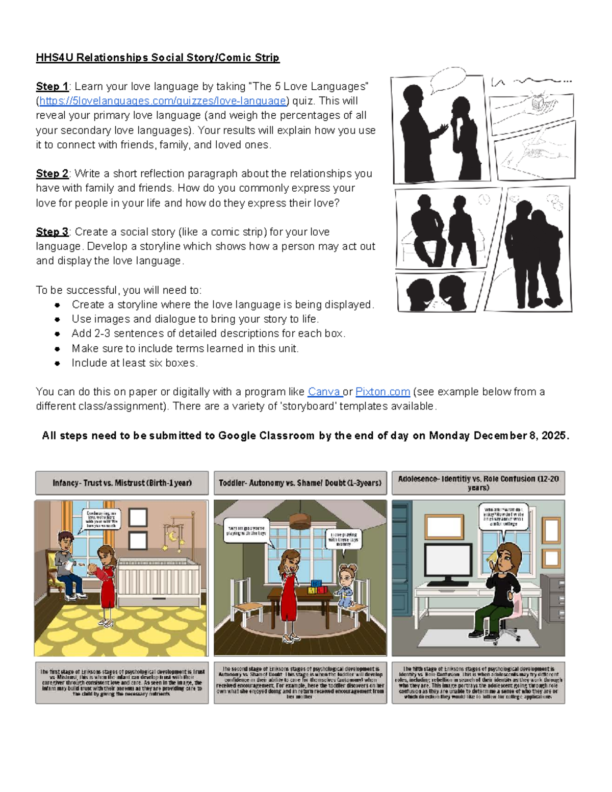 HHS4U Unit 3 Social Story Assignment: Love Language Exploration - Studocu