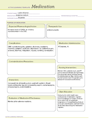 Digoxin Medication Template ATI Format - ACTIVE LEARNING TEMPLATES ...