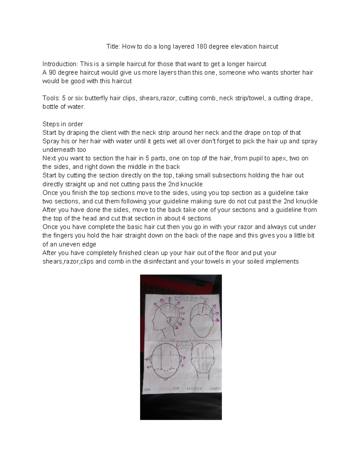 COSM101: Long Layered 180° Haircut Tutorial and How-To Steps - Studocu
