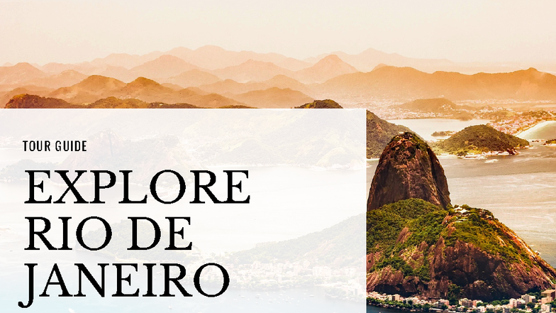 Rio de Janeiro Travel Guide: Tips & Must-See Places - Studocu