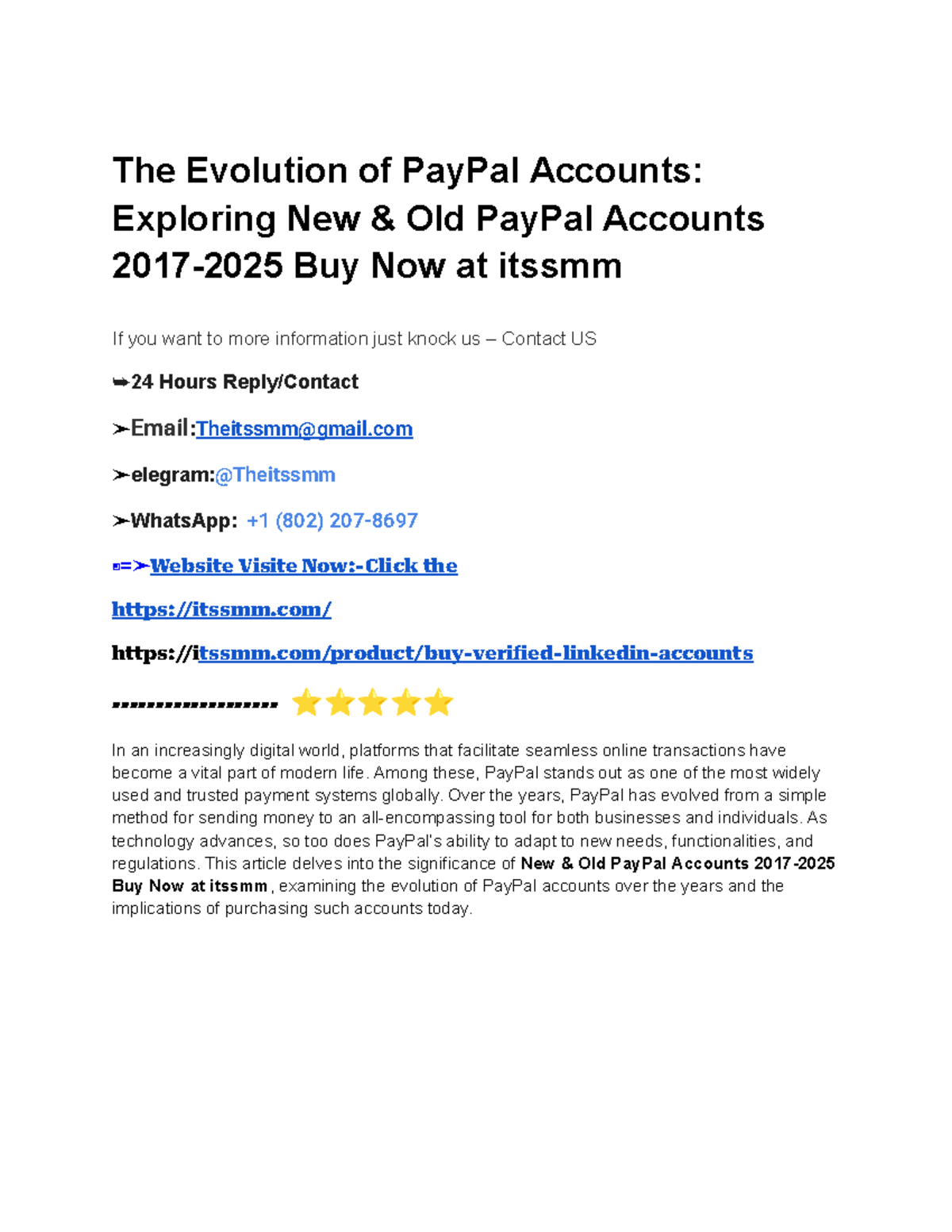 The Evolution of PayPal Accounts: New & Old Insights (2017-2025) - Studocu