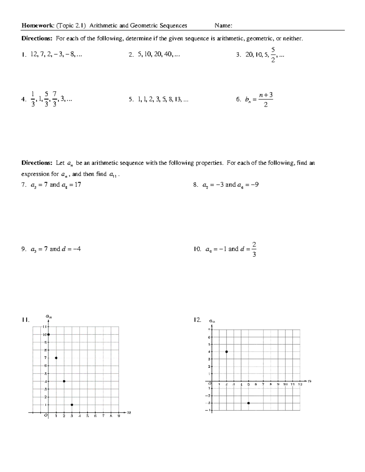 2.1 HW - jnjn - Homework: (Topic 2 .1) Arithmetic and Geometric ...