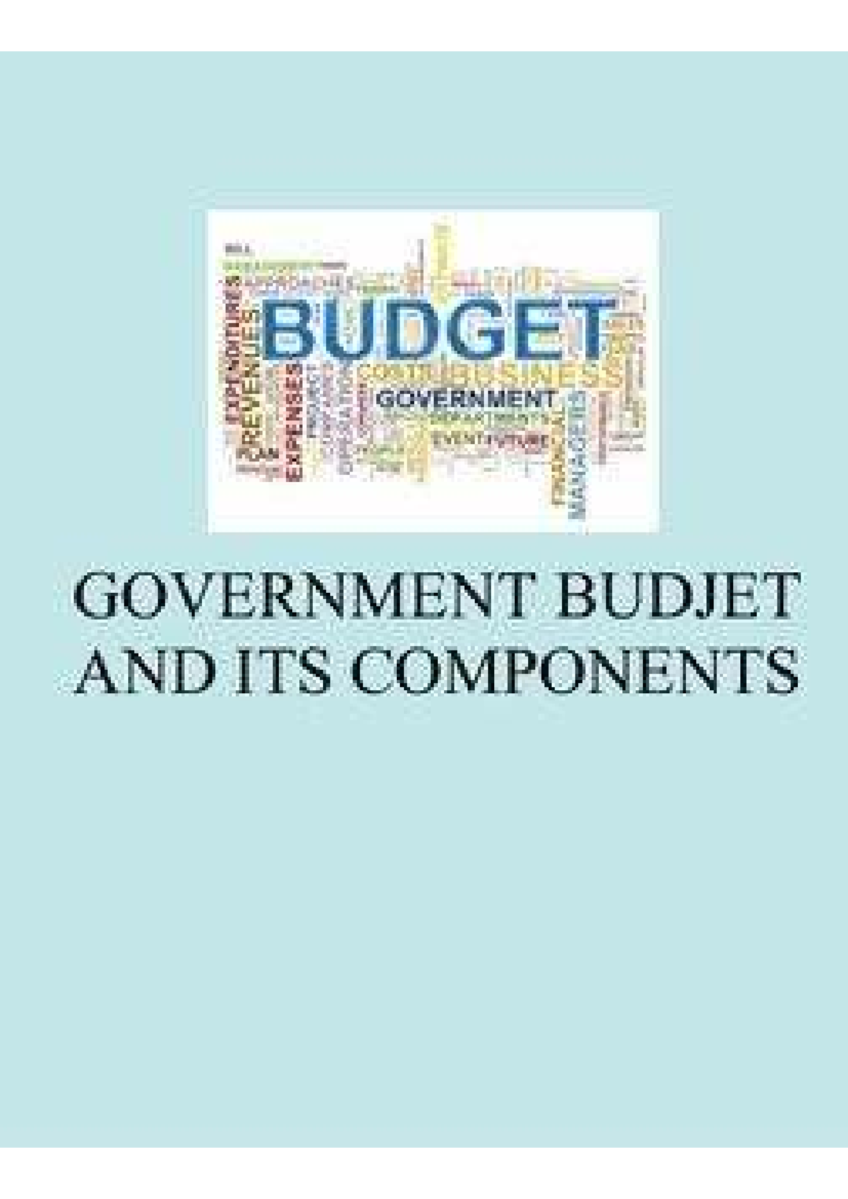 Government Budget Overview: Components, Objectives & Expenditures - Studocu