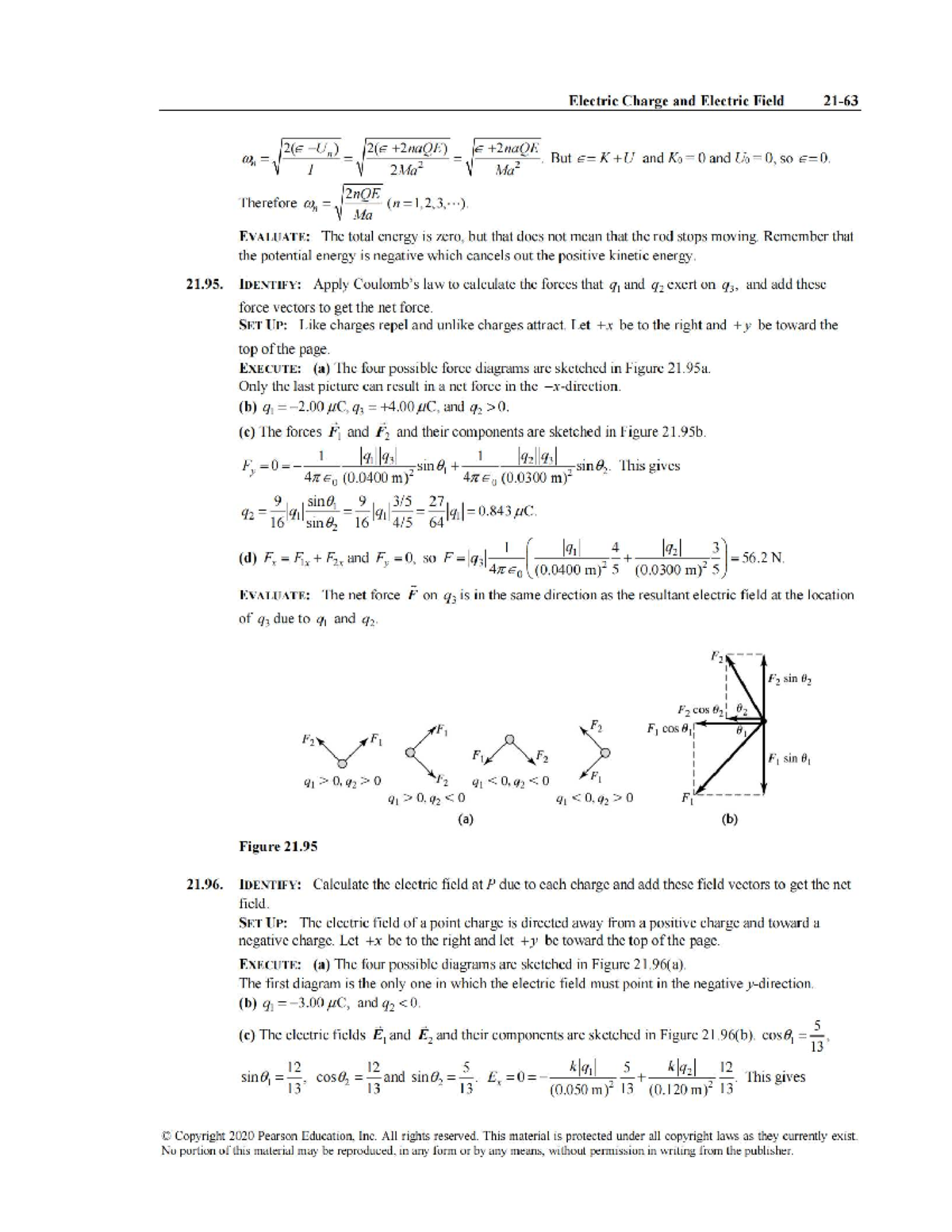 Electric Charge & Field Analysis: Forces & Energy in Physics (PHYS 1 ...