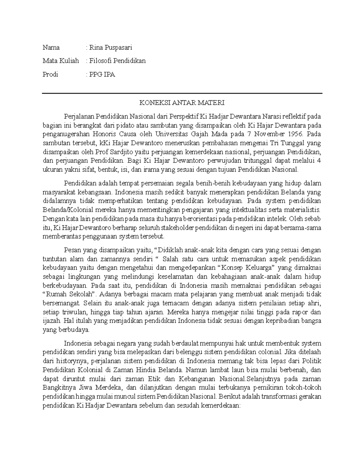 Eksplorasi Konsep Filosofi Pendidikan: Topik 1 - PPG IPA - Studocu