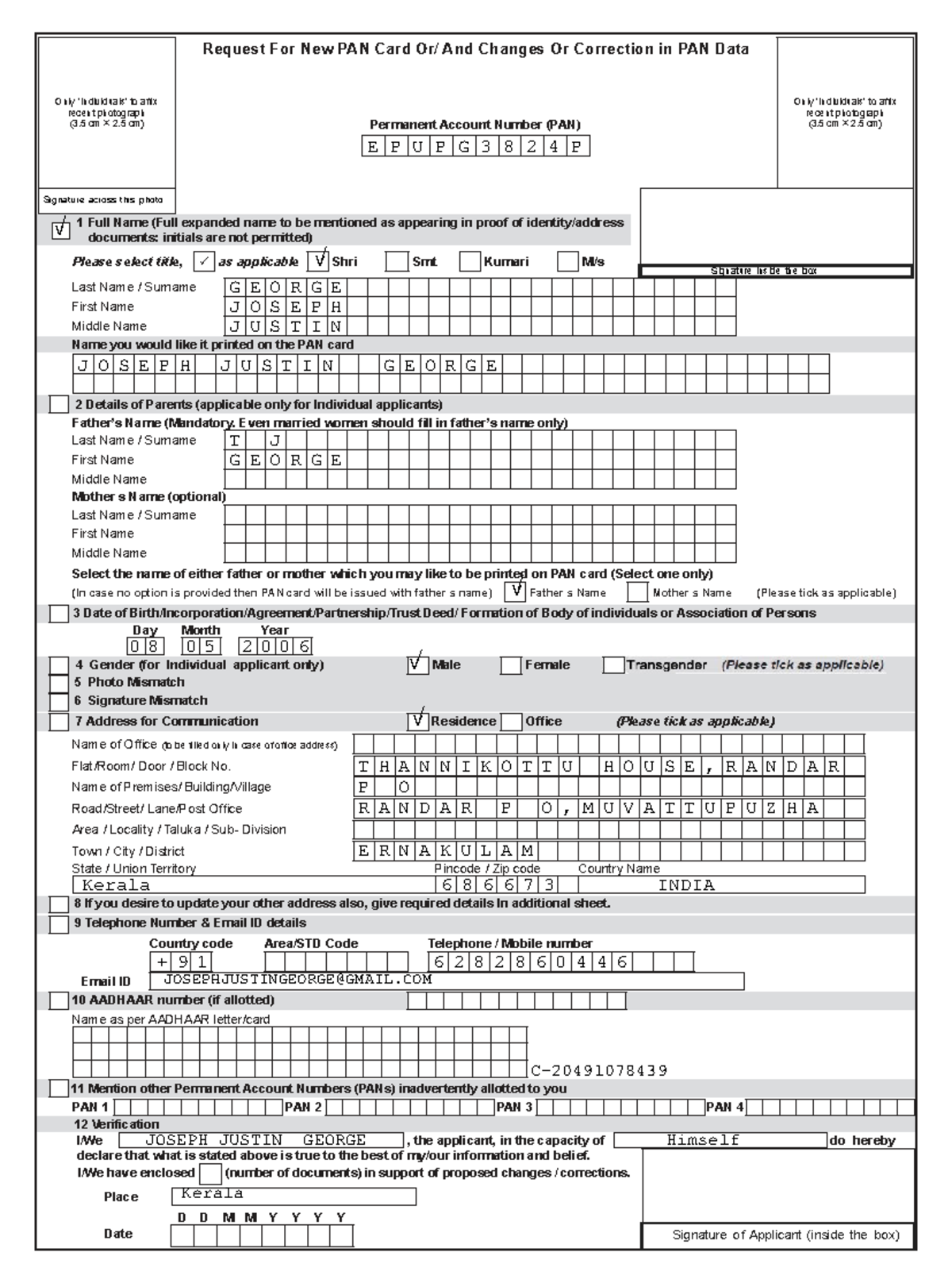 JO-17219123681 CR - Summary of PAN Card Application Process - Studocu