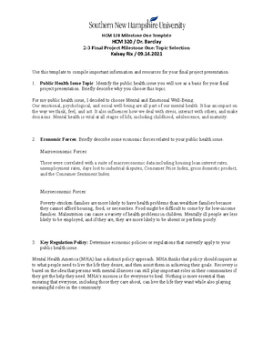 HCM 320 Final Submission - HCM 320: 7-2 Final Project Submission ...