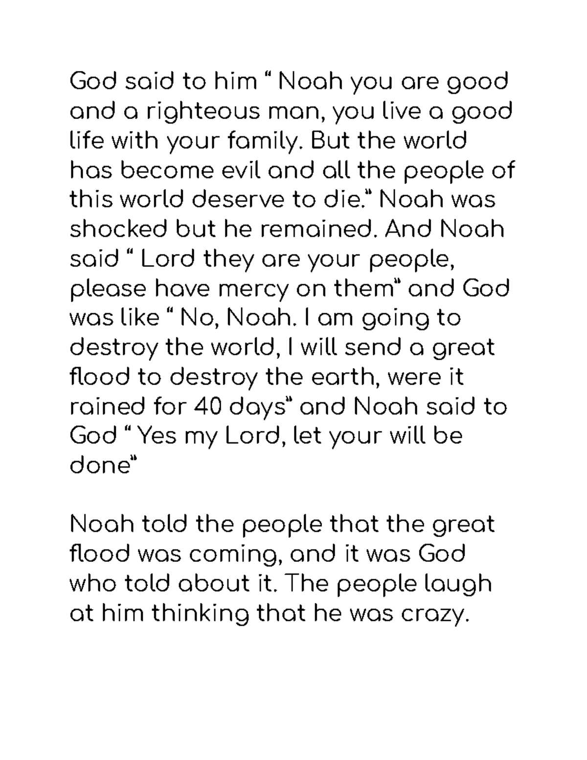 Noah's Story: Key Notes on the Great Flood - Studocu