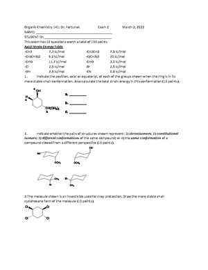 Ch. 4 Key - exercises with answers - 1 Chapter 4 Organic Compounds ...
