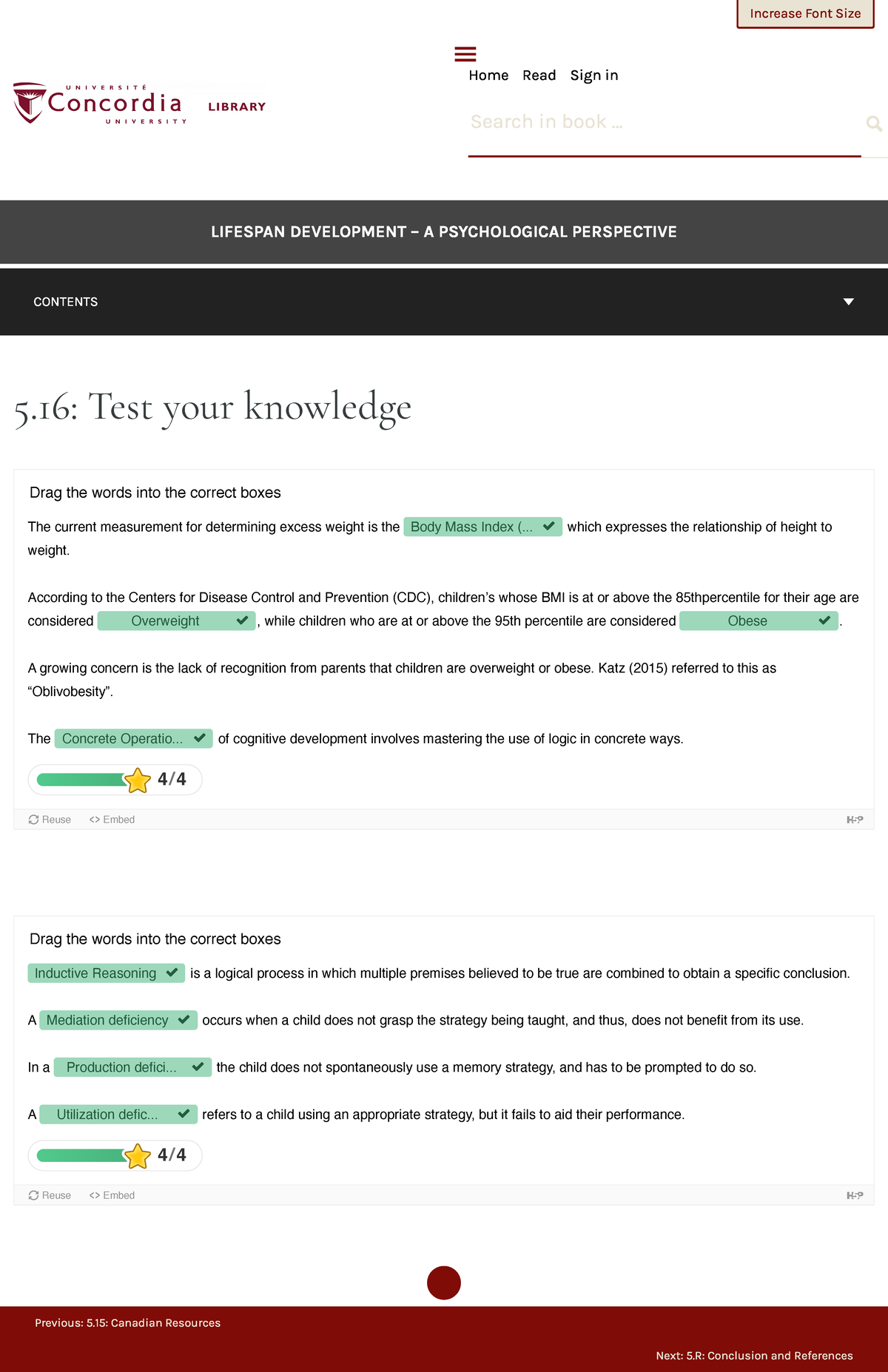 5.16 Test your knowledge – Lifespan Development – A Psychological ...