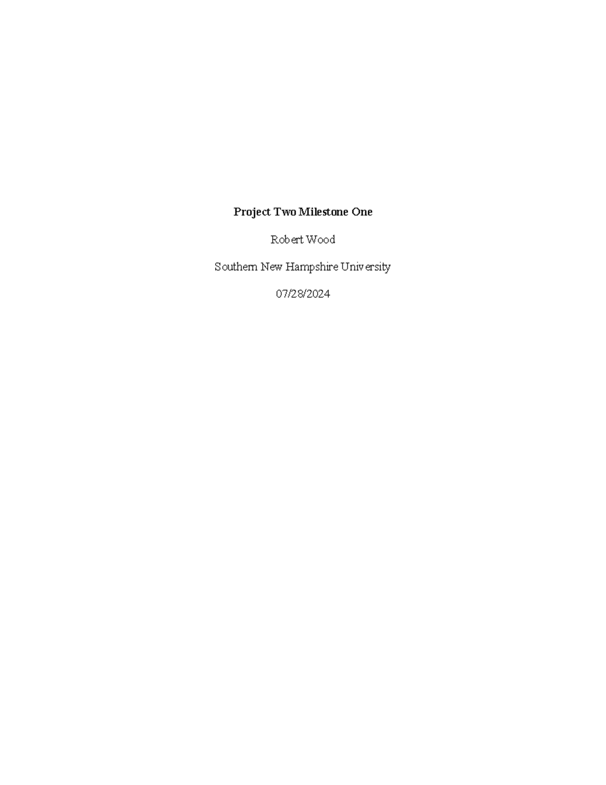 Project Two Milestone One Report - CYB-420 Security Assessment - Studocu