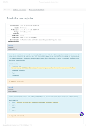 Puntos extra 2 autocalificable Revisión del intento - - Studocu