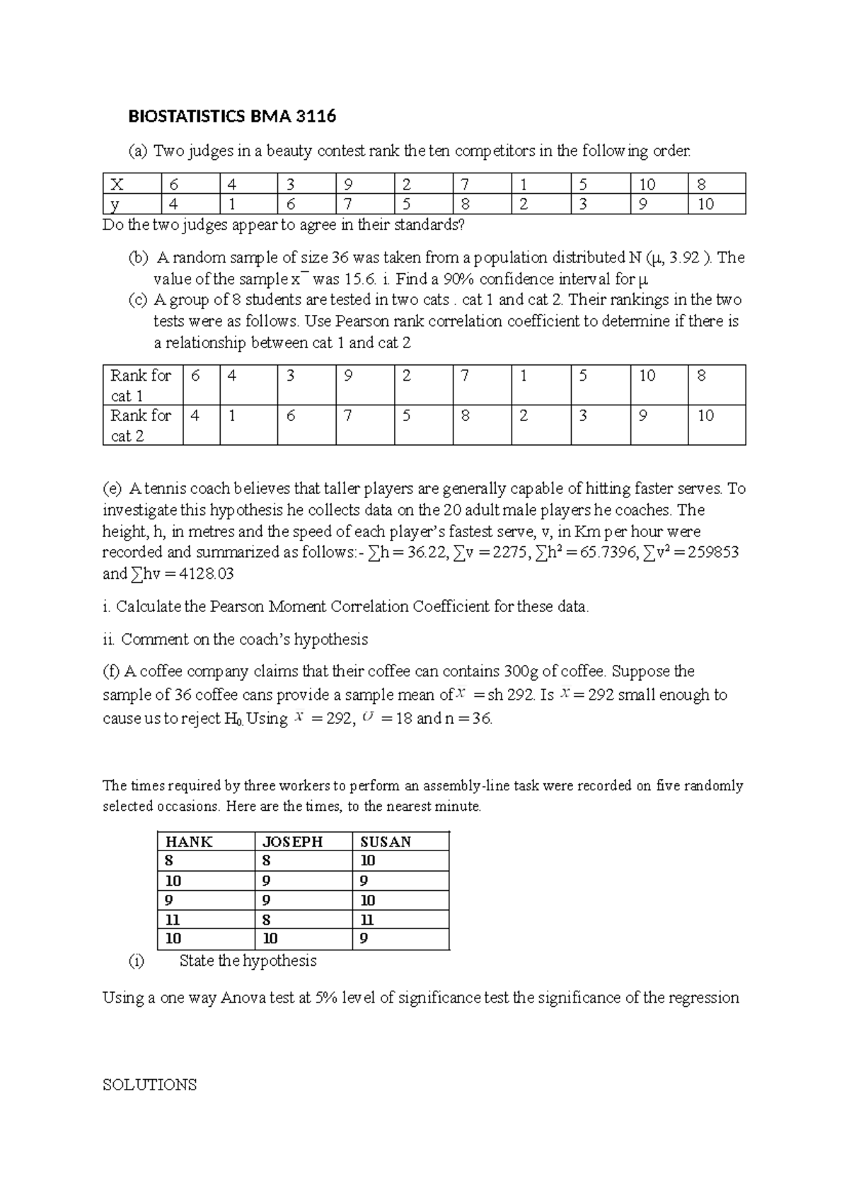 CAT BMA3116 Biostatistics BEDS 2025 64801 Abung'ANA Franklyne ...