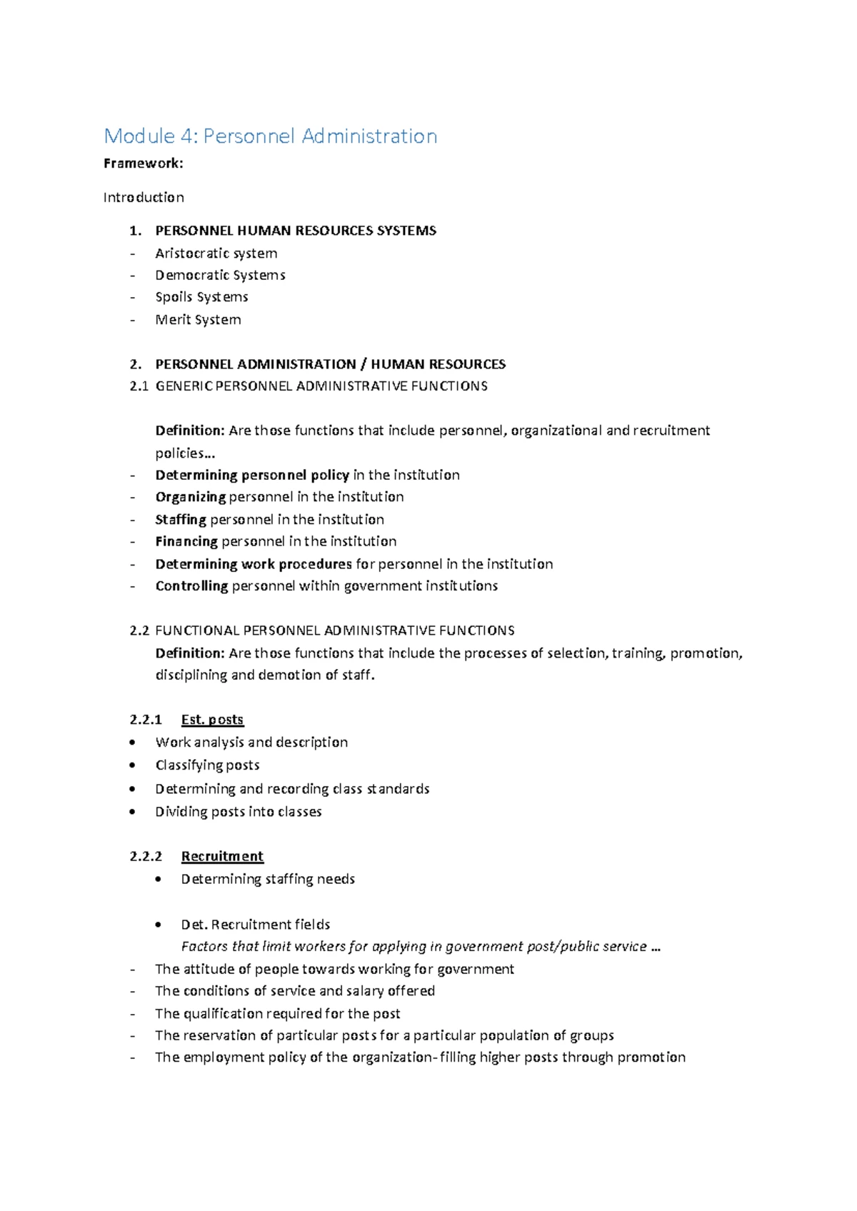 PA N5 Notes 1 - PUBLIC ADMINISTRATION N5 NOTES MODULE 1 POLICY AND ...