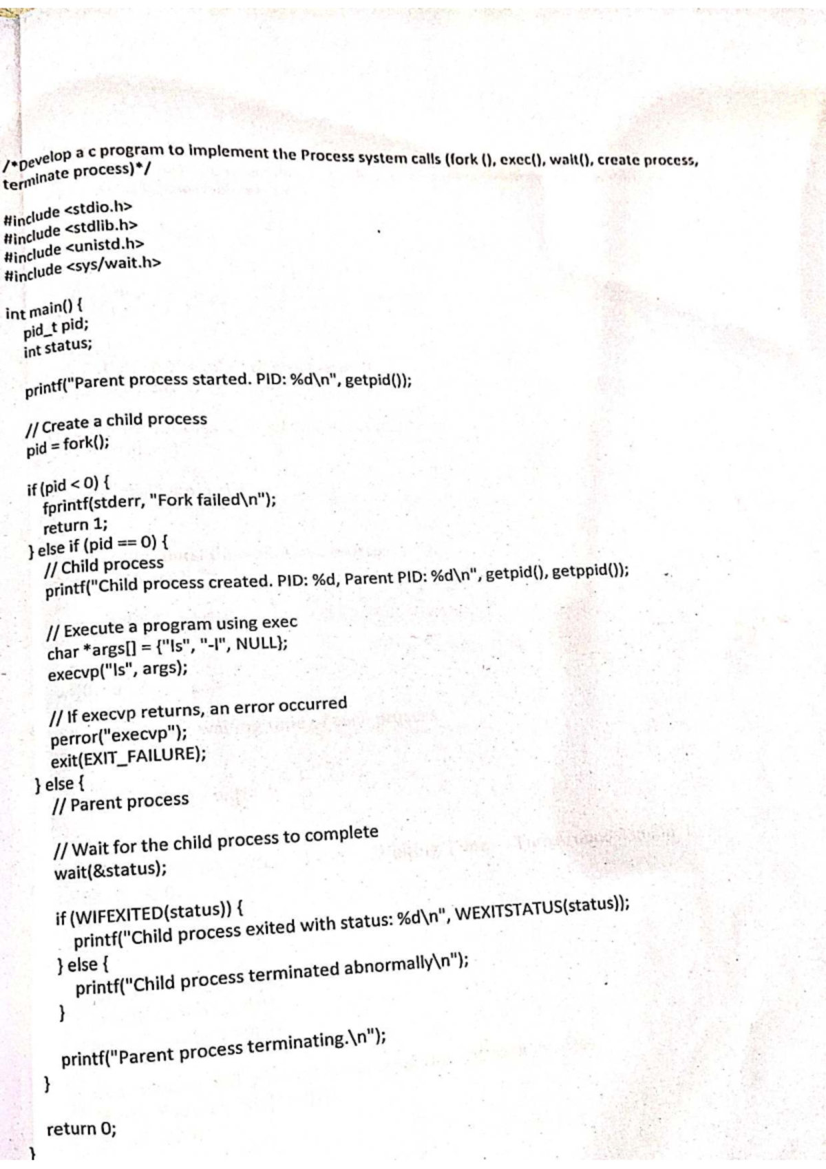 C Programming: Process System Calls & CPU Scheduling Algorithms - Studocu