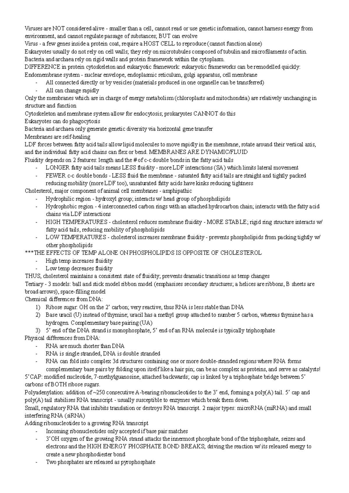 Review sheet - Viruses are NOT considered alive - smaller than a cell ...