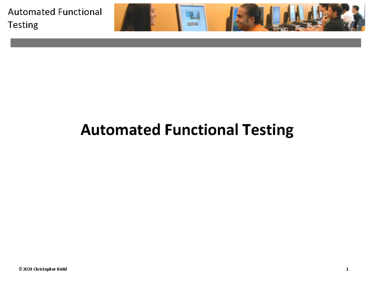 Automated Functional Testing in Java: Tools & Best Practices - Testing ...