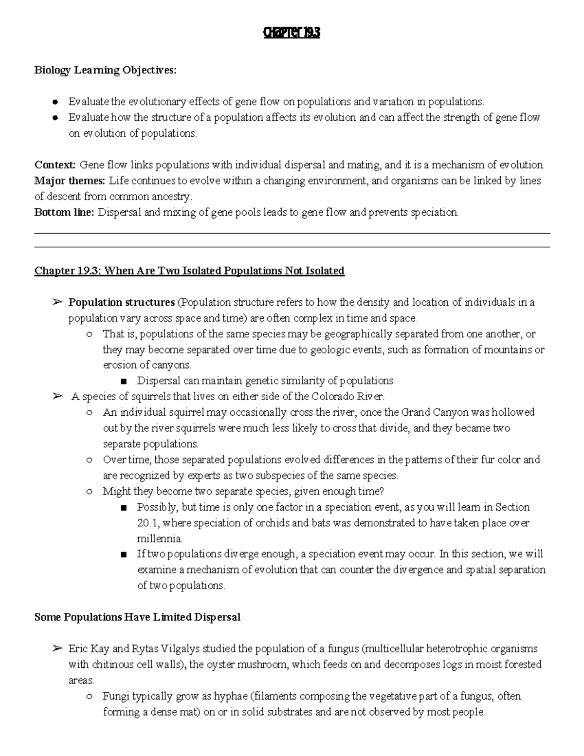Chapter 19.3 Lecture Notes - Chapter 19. Biology Learning Objectives ...