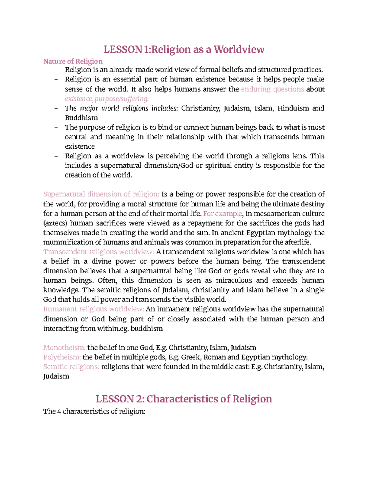 Year 11 - These are study notes for term 1 sor prelim - LESSON 1 ...