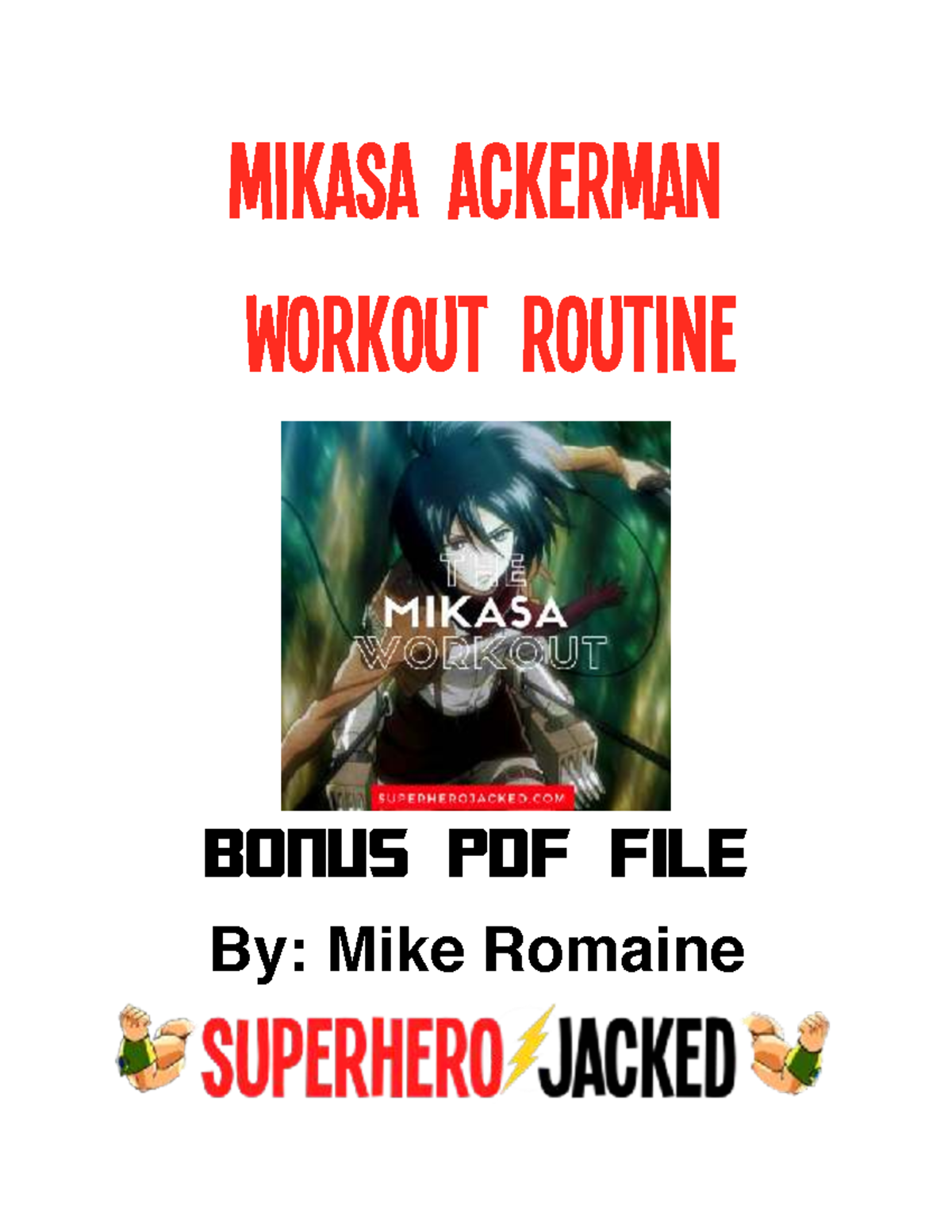 Mikasa Ackerman Workout Routine Guide: Bonus PDF - Studocu