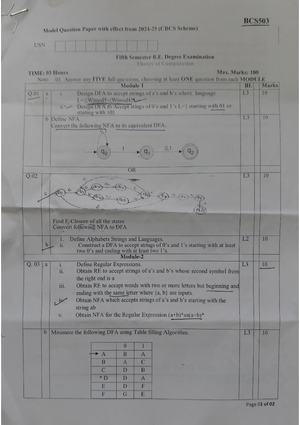 Model question paper solution bcs503 - Model Question Paper Solution ...