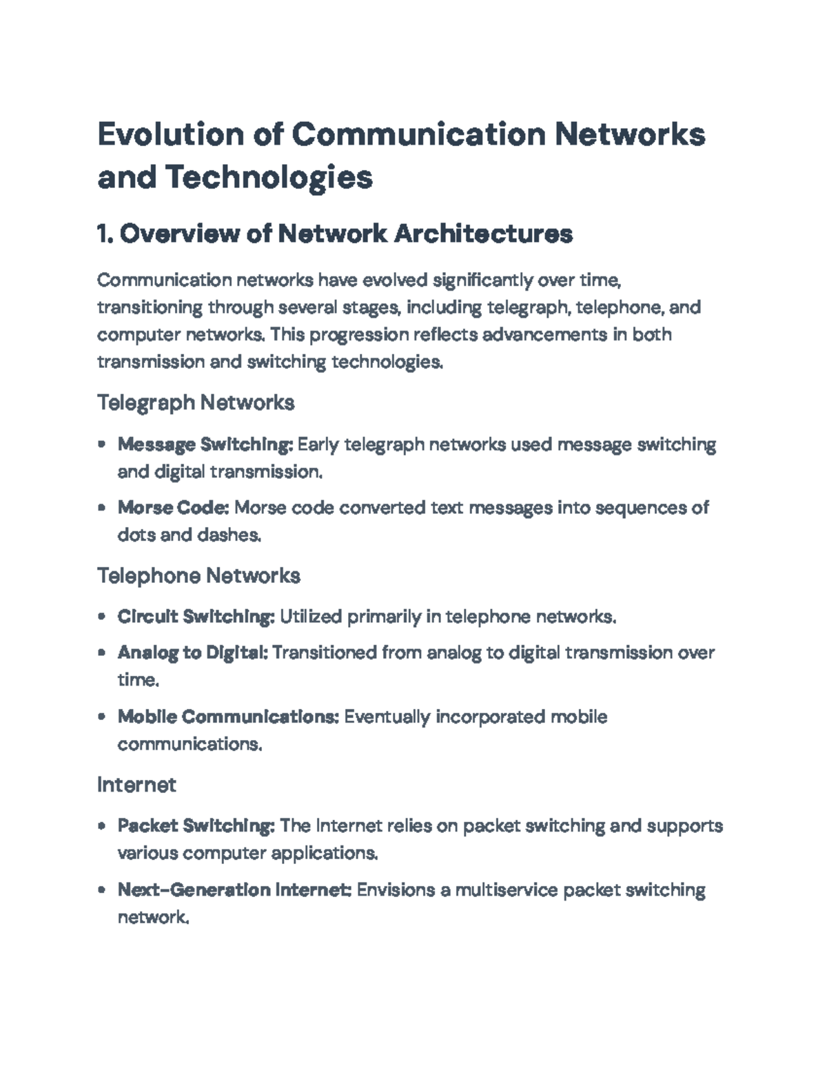 Evolution of Communication Networks: Protocols and Future Directions ...