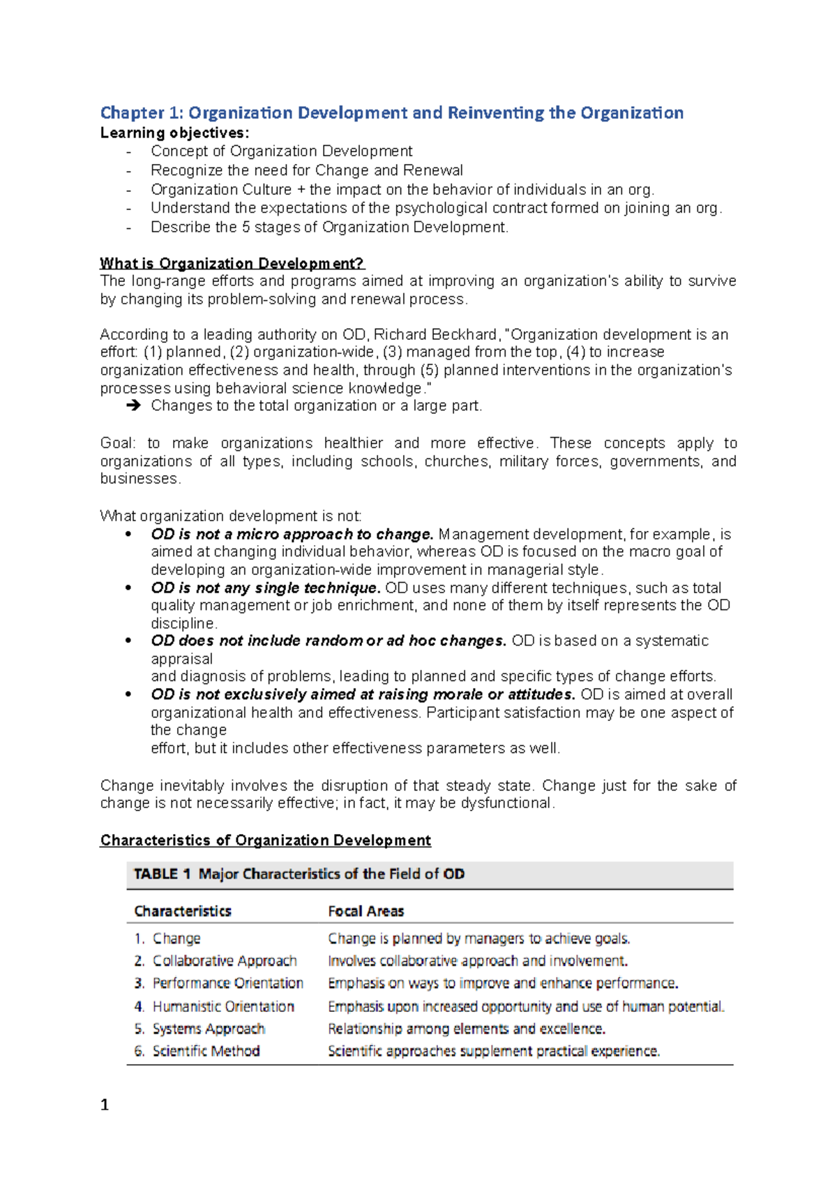 Comprehensive Overview of OD Concepts and Practices (OD 101) - Studeersnel