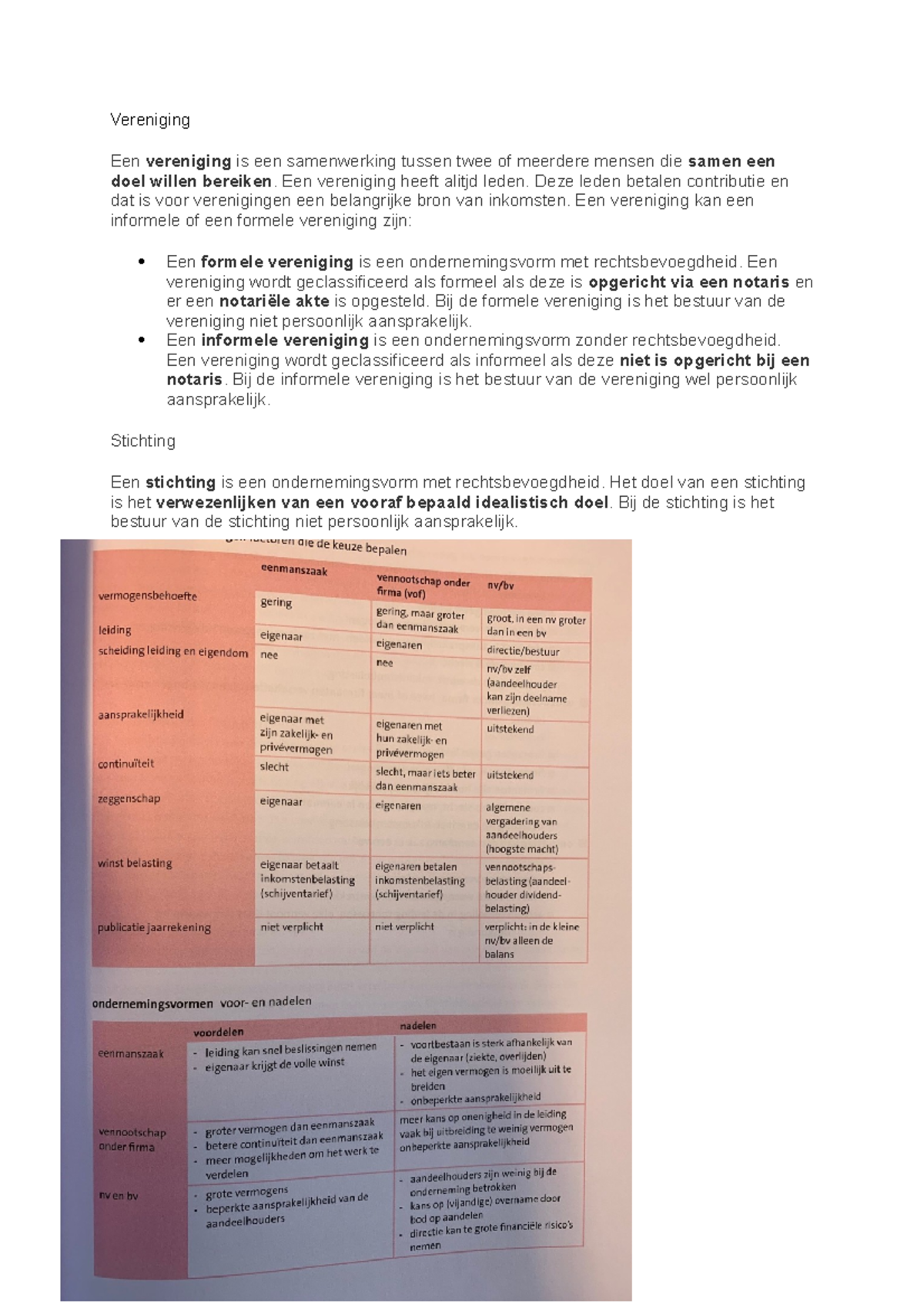 Rechtsvormen: Vereniging en Stichting - Belangrijkste Kenmerken ...