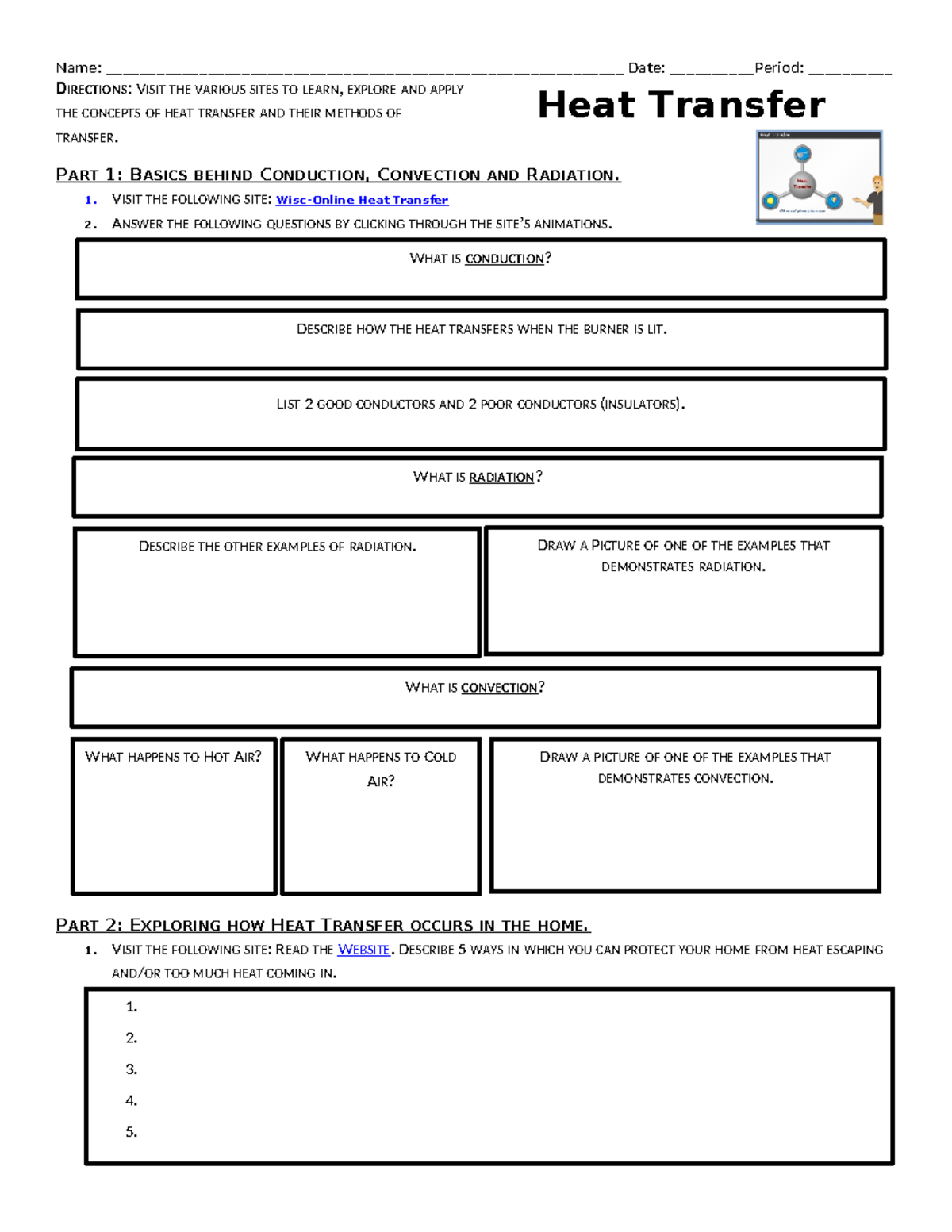 Heat Transfer Concepts Exploration Webquest for Science Class - Studocu