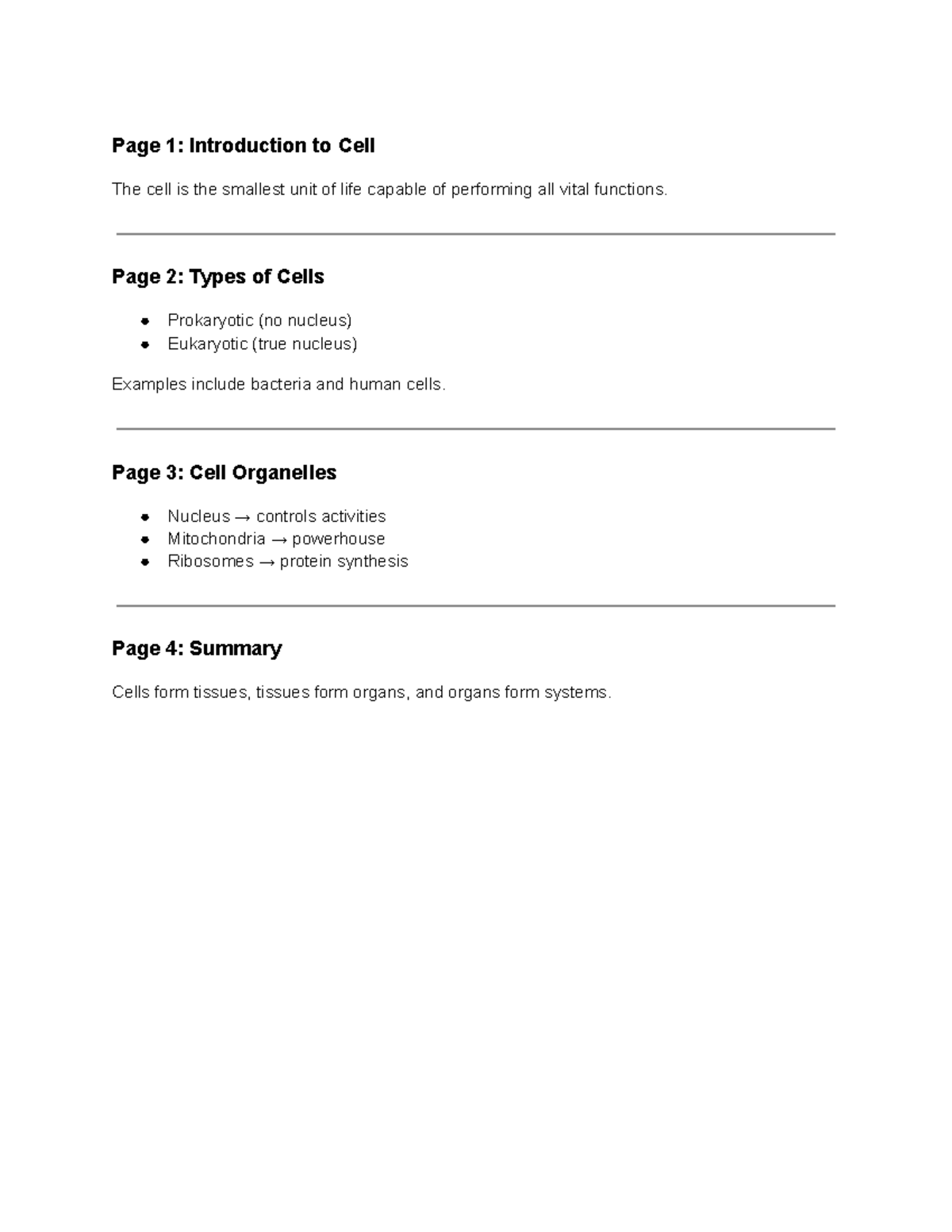 Cell Structure and Functions – Biology Notes - chemistry mdcat keys ...