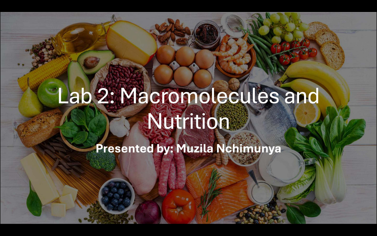 Lab 2: Macromolecules and Nutrition - Fall 2025 - Download Print Lab-2 ...