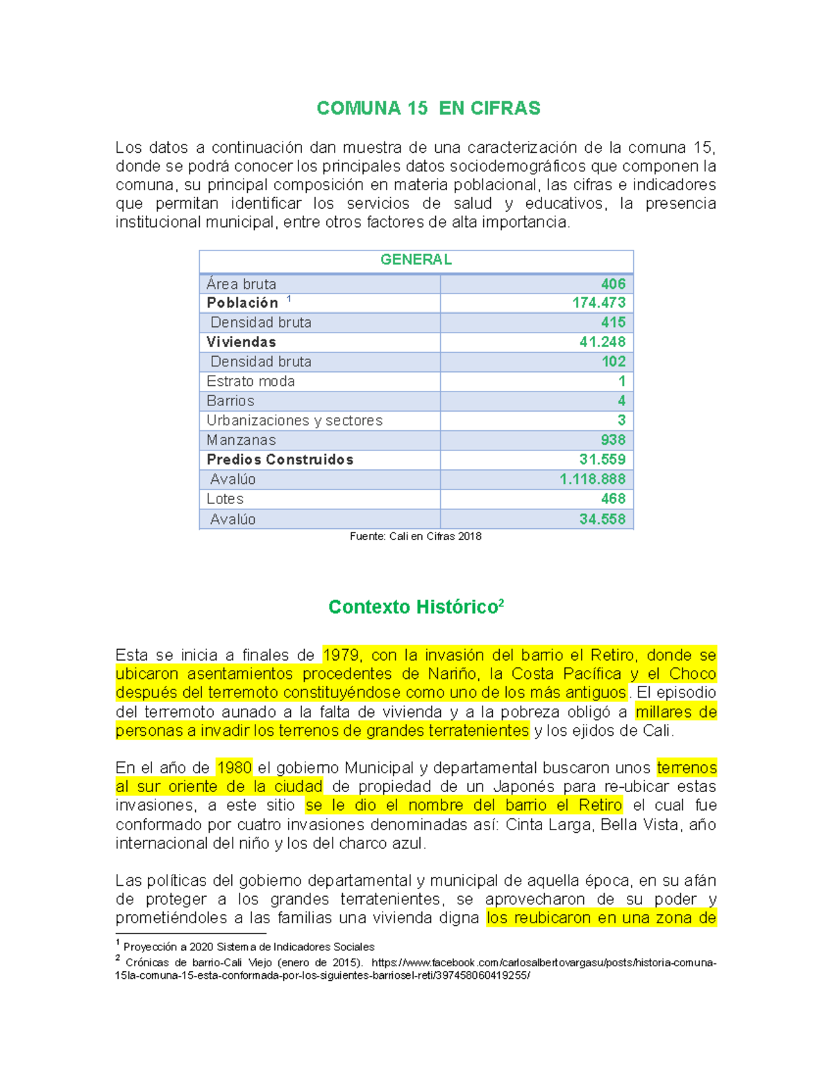 La comuna 15 en cifras: análisis sociodemográfico y servicios básicos ...