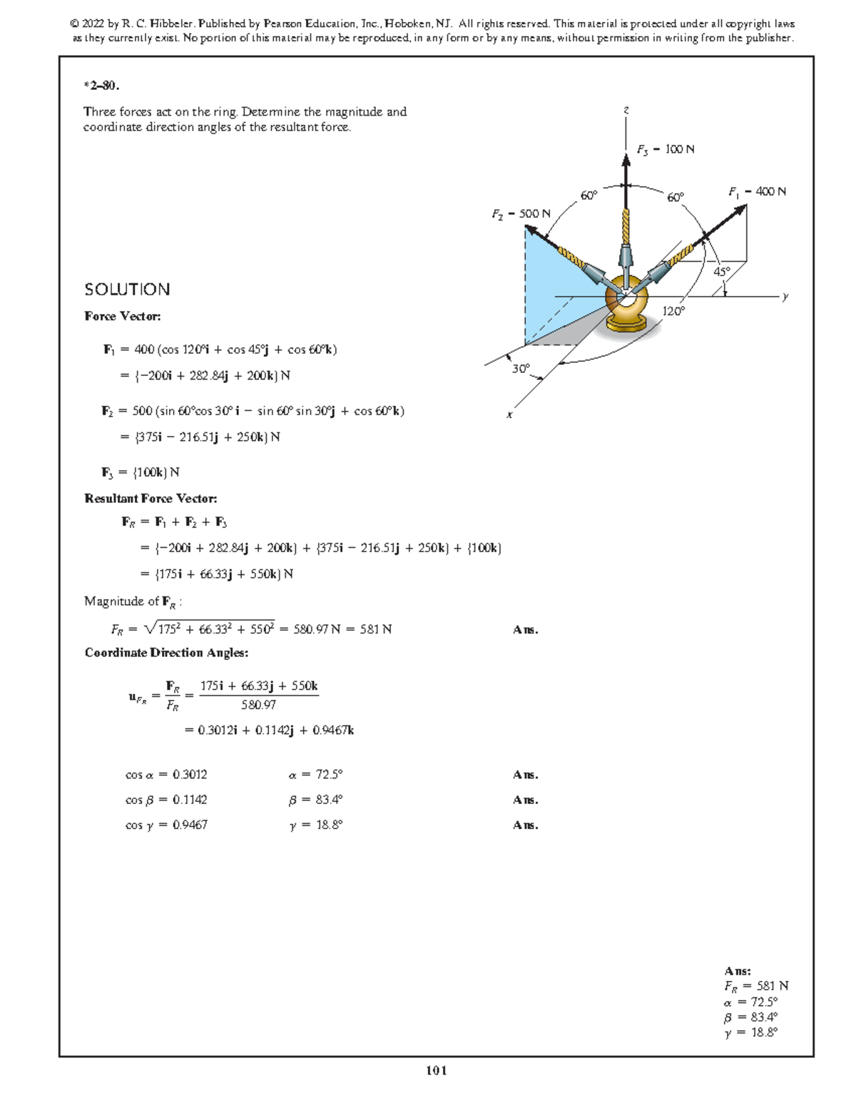 SWK 15th Ed Solution Manual: Resultant Force Analysis - Studocu