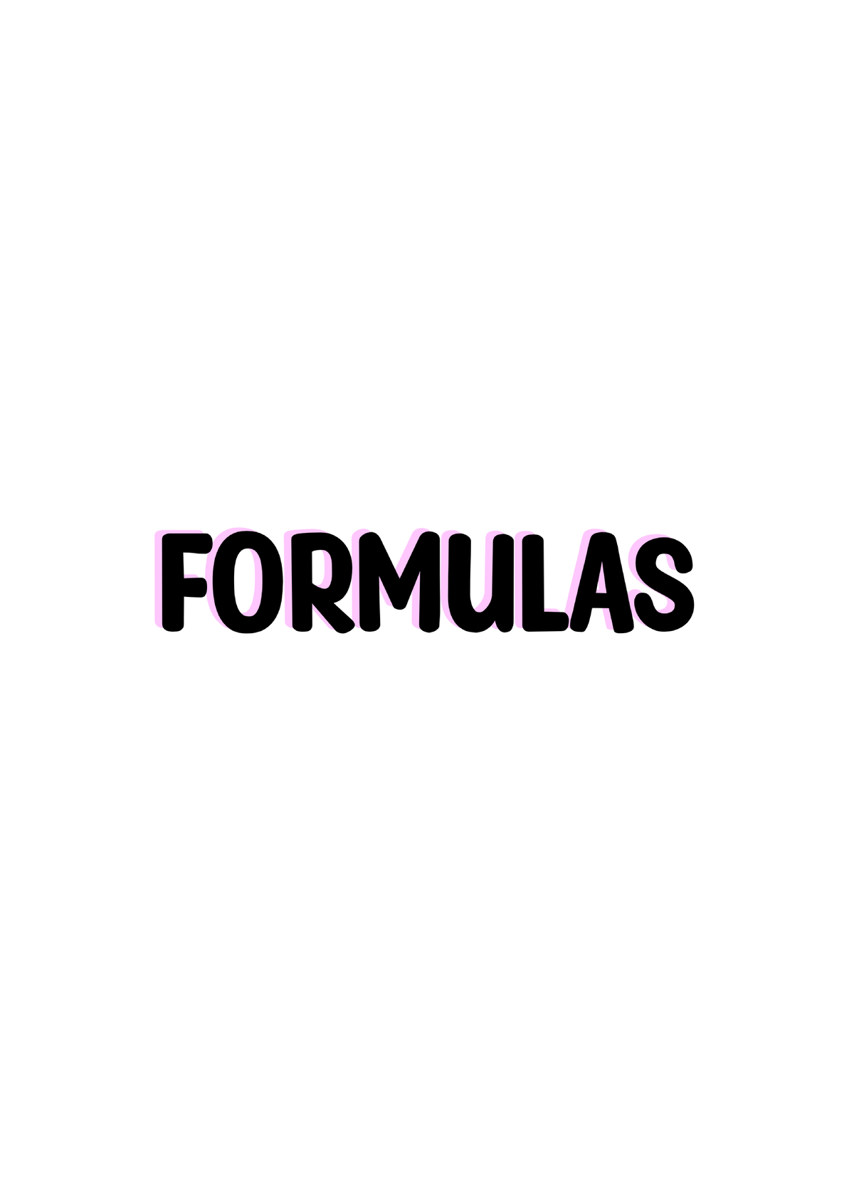MAS Formulas for EOQ and Break-Even Analysis - Studocu