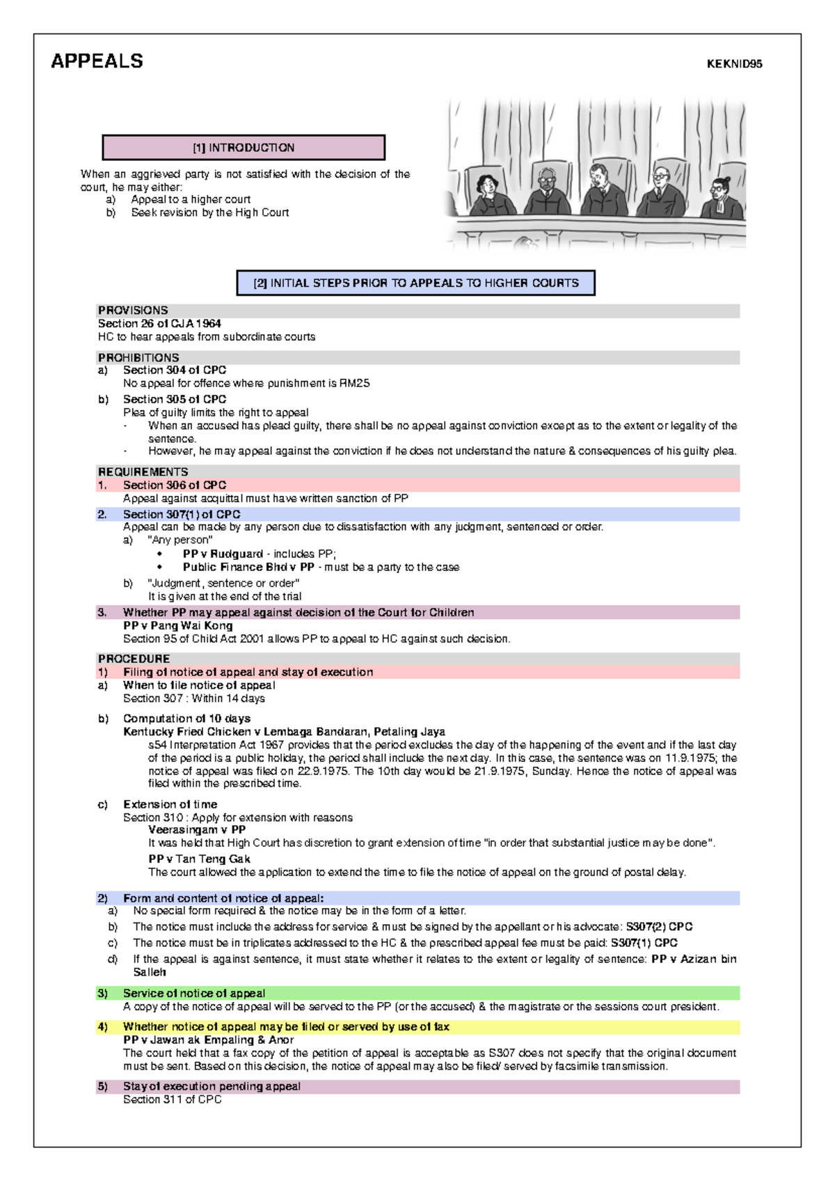 Topic 6 - Appeals in Legal Context: Key Steps and Provisions - Studocu