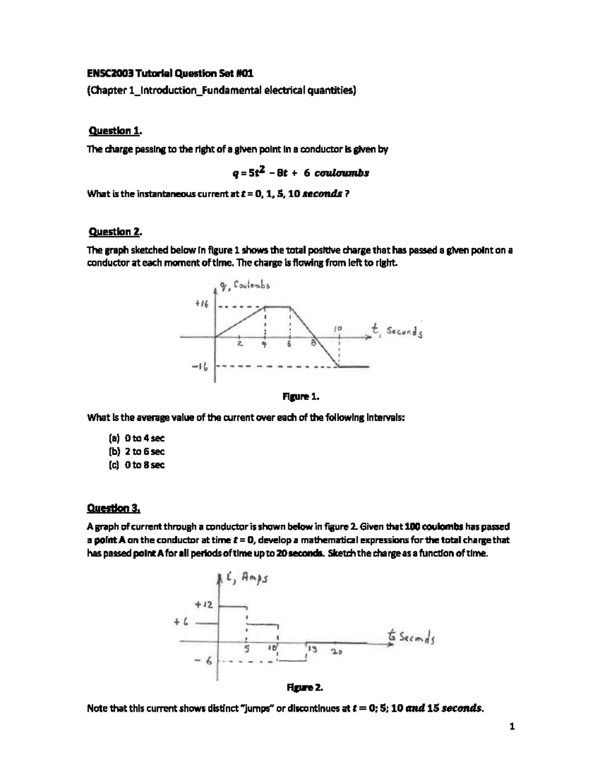 tutorial sheet one - ENSC2003 Tutorial Question Set (Chapter L ...