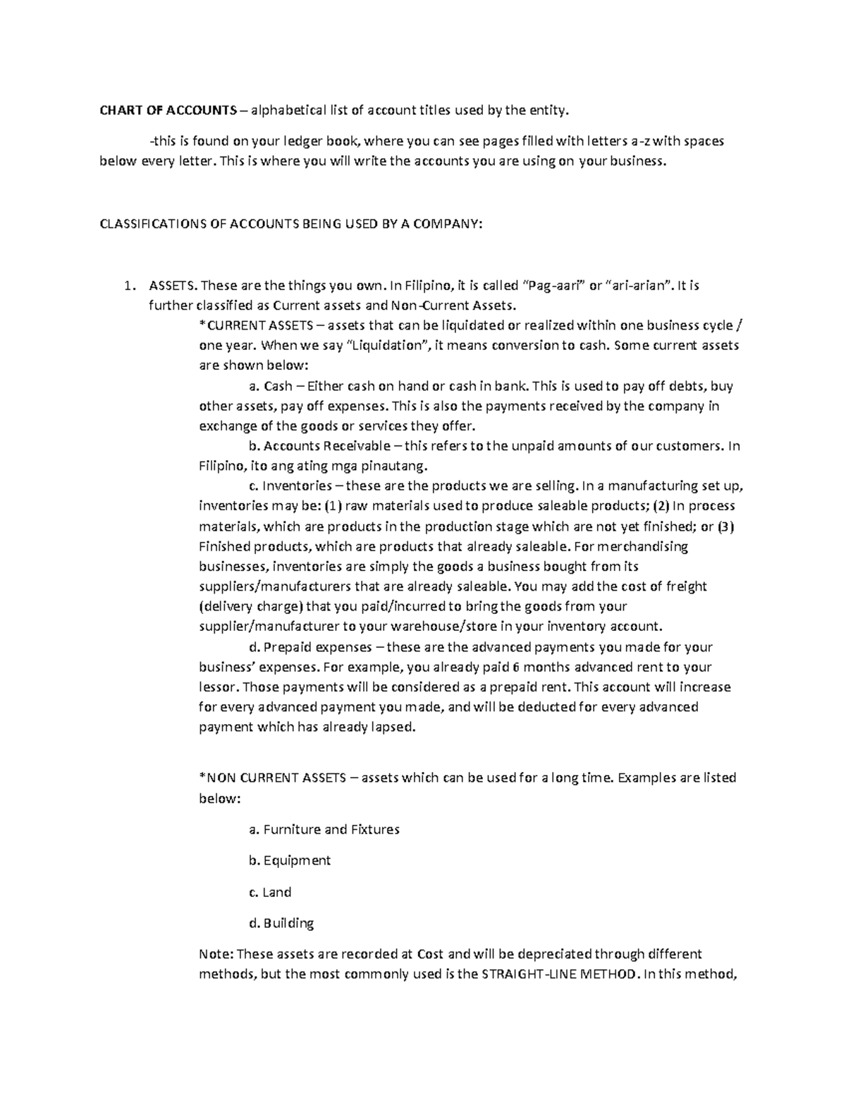 Basic Accounting: Chart of Accounts & Journal Entries - MJDI - Studocu