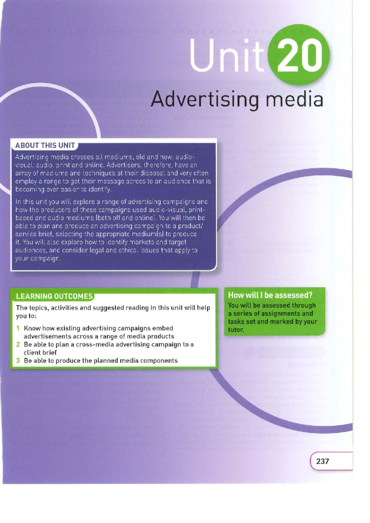 L3 Unit 20 Advertising Media: Exploring Campaigns and Techniques - Studocu