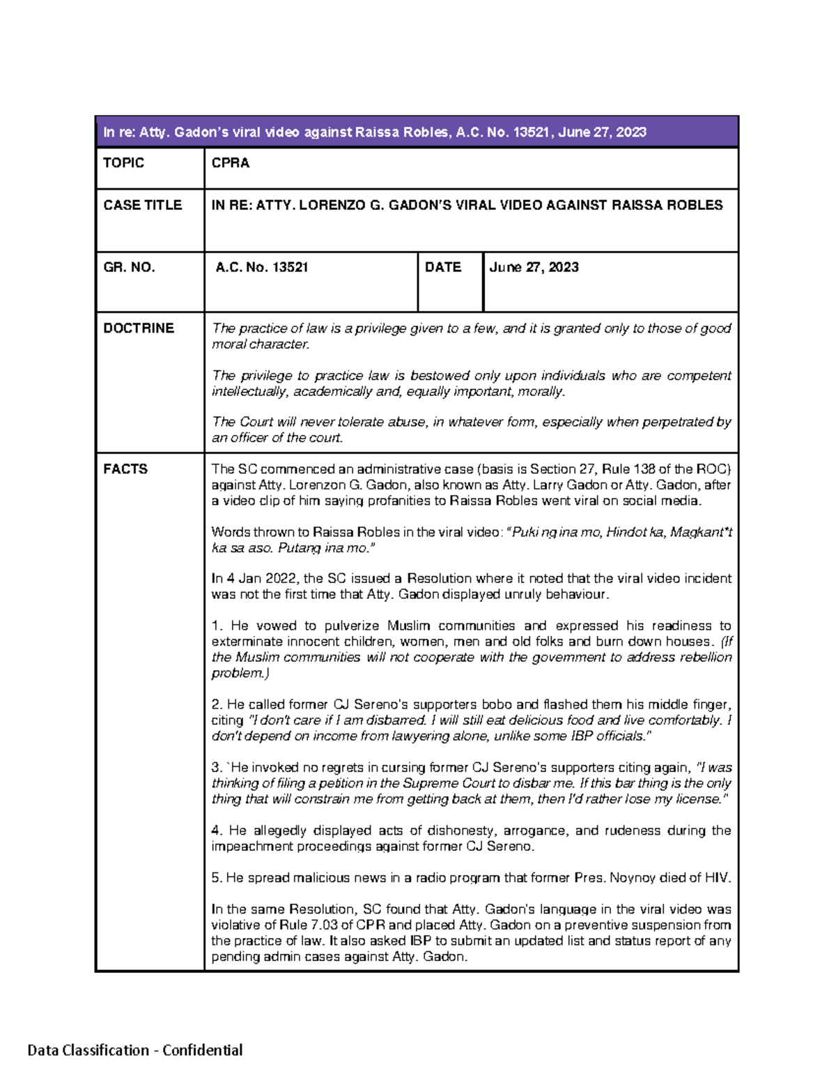 Atty. Gadon's Disbarment Case: The Viral Video Against Raissa Robles A ...