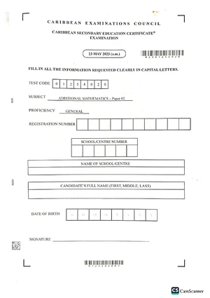 CXC CSEC EDPM Past Paper Booklet Highlights (2005-2012) - Studocu