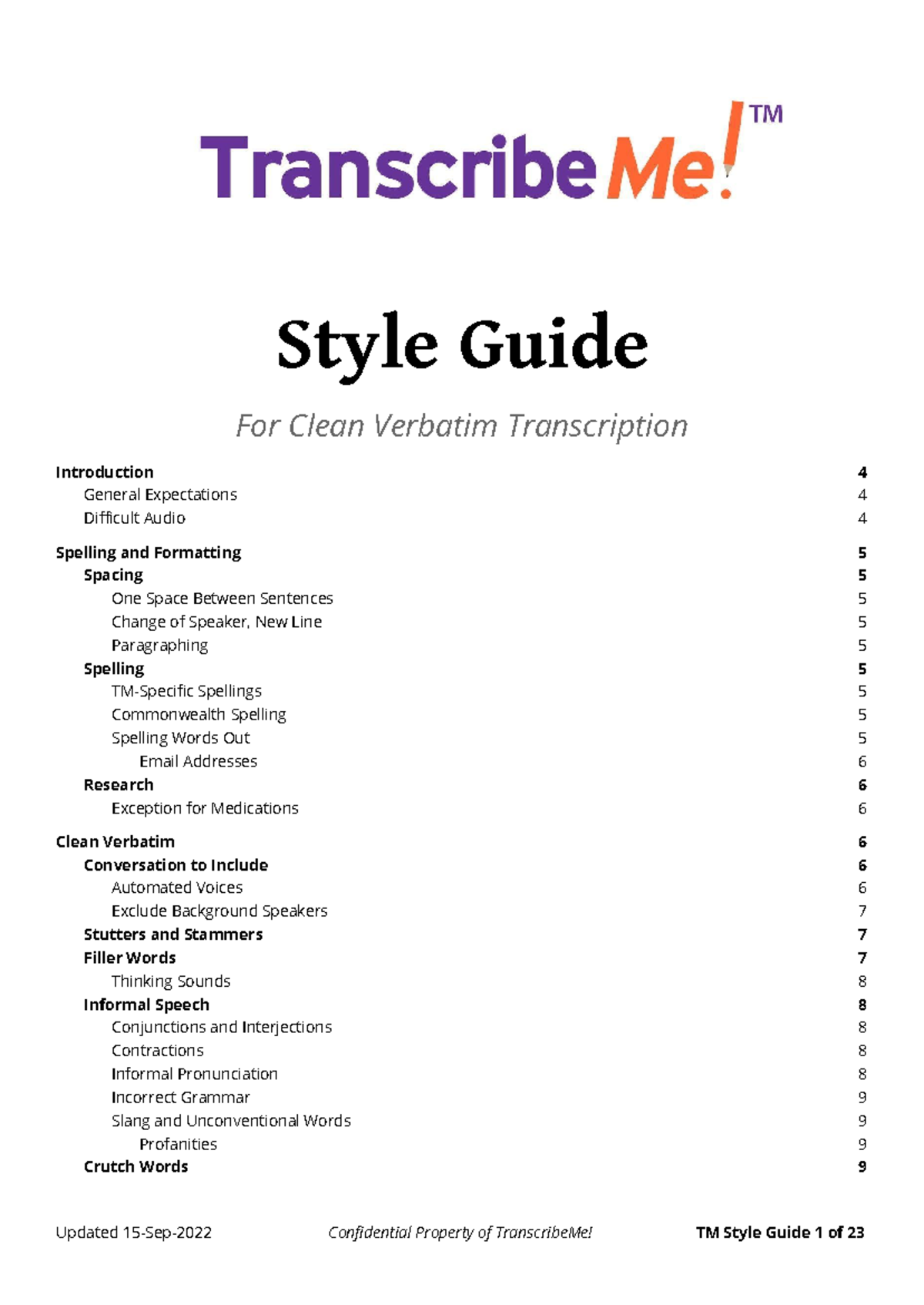 T104 CV Transcribe Me Style Guide v3.2 15Sep2022 - Style Guide ...