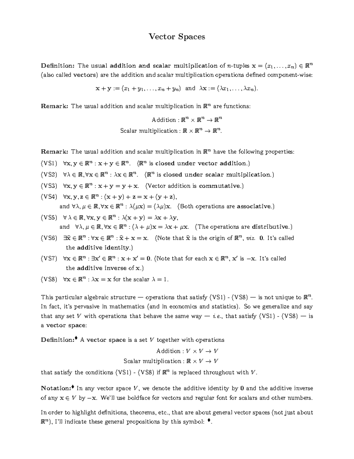 Lecture Notes, Lecture 17: Analyzing Vector Spaces and Their Properties ...
